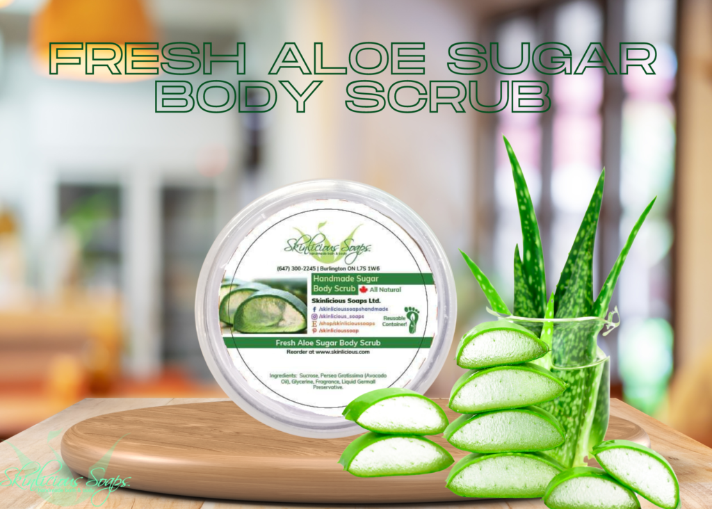 Fresh Aloe Sugar Body Scrub – Skinlicious Soaps™ Ltd.